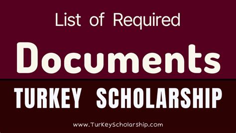 Documents Required For Turkiye Burslari Scholarships Turkey Scholarships