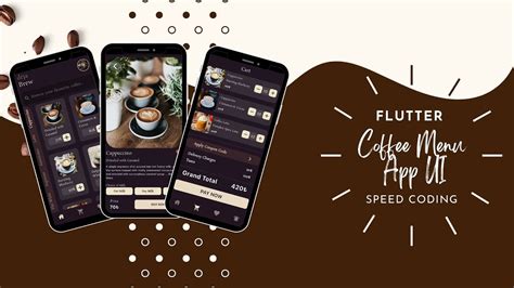 Coffee Menu App Flutter UI Speed Coding YouTube