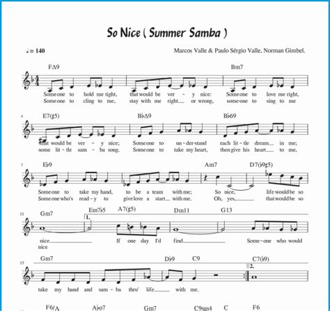 Chord Lagu So Nice Summer Samba SEPUTAR MUSIK