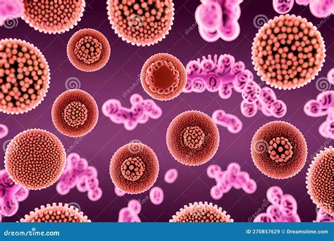 3D Clinical Microscopic Image Of Various Bacteria And Biology Cell
