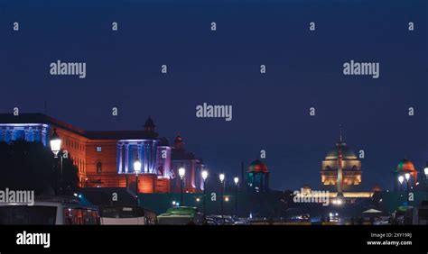 New Delhi Delhi India Skyline With Rashtrapati Bhavan Viceroys House Official Residence