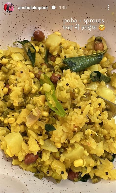 Anshula Kapoor Eats Poha With Sprouts Why Should You Too Food Wine
