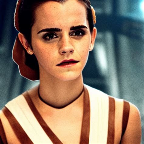Krea Ai A Still Of Emma Watson In Star Wars Movie As Leia