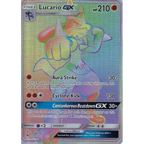 Forbidden Light 135131 Rainbow Lucario Gx I Love Pokémon