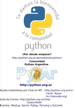 Material de difusión Argentina en Python