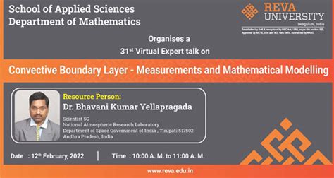 Convective Boundary Layer Measurements And Mathematical Modelling Reva University