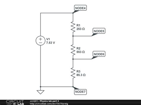 Physics Lab Part 3 Circuitlab