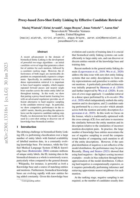 Pdf Proxy Based Zero Shot Entity Linking By Effective Candidate Retrieval