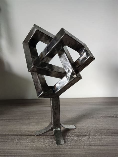Cubo Infinito Em Metalon Esculturas Escultura Geom Trica Cubo