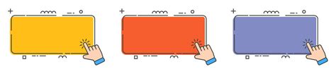 Premium Vector Hand Cursor With Click Here Banner Vector Set Action