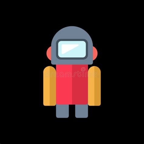 Robot Icon Android Cartoon Style Flat Vector Illustration Stock Vector Illustration Of