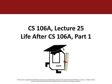 Ppt Cs 106a Lecture 25 Life After Cs 106a Part 1 Powerpoint Presentation Id8981767