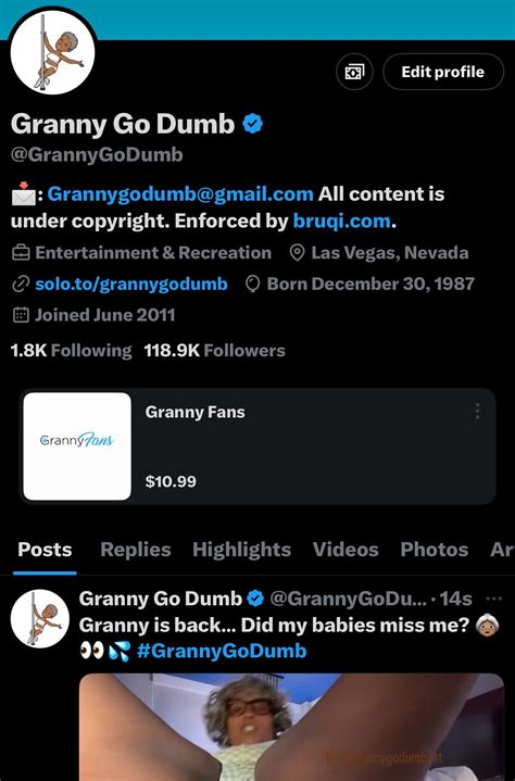 Monni Granny Is Back On X Grannygodumbs21 Facebook