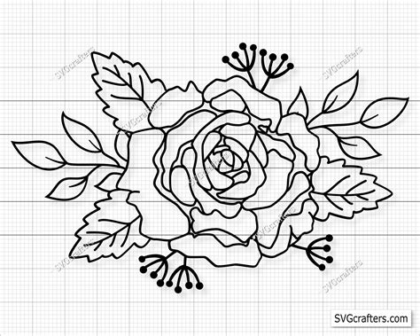Retro Flowers Svg Floral Bouquet Svg Bundle Cute Flower Svg Bundle