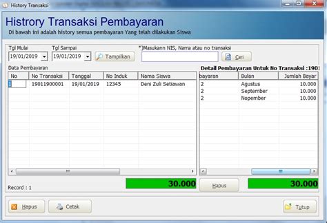 Program Aplikasi Pembayaran SPP Gratis