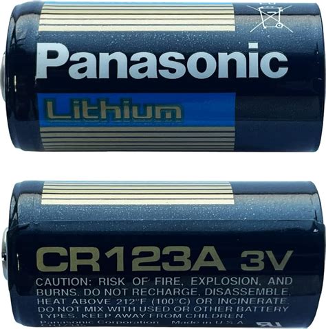 2 Baterías De Litio Cr123a 3v 1400mah 123a Industriales No Recargables