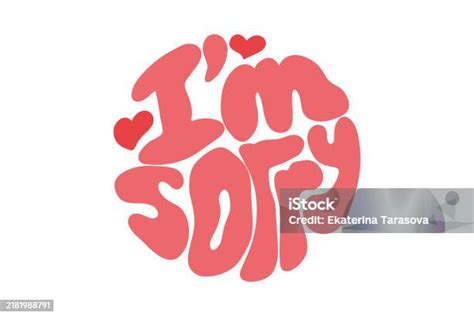 손으로 그린 죄송합니다 하트 글자 현대 서예 사과 잉크 그림입니다 현대 붓 서예 흰색 배경 벡터에 고립되어 있습니다 개념에 대한