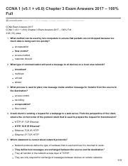 Ccnav6 CCNA 1 V51 V60 Chapter 3 Exam Answers 2017 100 Full Pdf