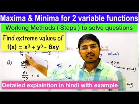 Maxima And Minima For Two Variable Functions Extreme Values Of A
