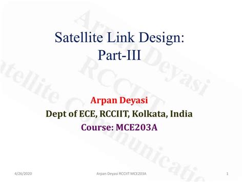 Satellite Link Design Part Iii Pdf Telecommunications Industry
