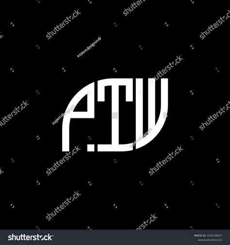 Ptw Letter Logo Design On Black Backgroundptw Royalty Free Stock