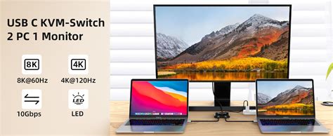 Usb C Switch 2 In 1 Out Or 1 In 2 Out Type C Bidirectional Switcher Used For 2