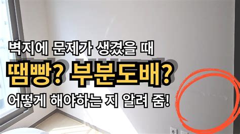 조금 찢어진 벽지 부분 도배 땜빵 고민이라면 어떻게 해야하는 지 알려줌 Youtube