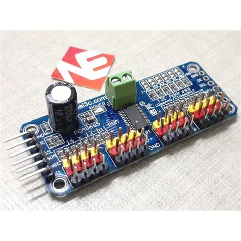 Servo Driver Module PCA9685 16 Channel 12 Bit PWM Arduino Raspberry Pi STM32 Microbit Lazada