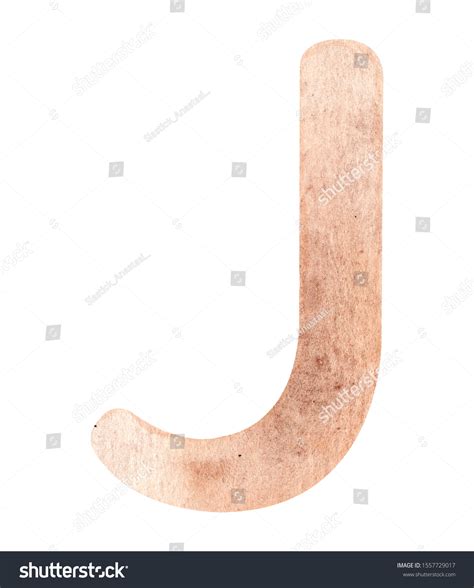 Watercolor Hand Painted Cute Alphabet Letter Stock Illustration Shutterstock