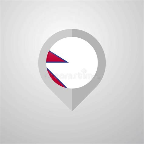 Map Navigation Pointer With Nepal Flag Design Vector Stock Vector