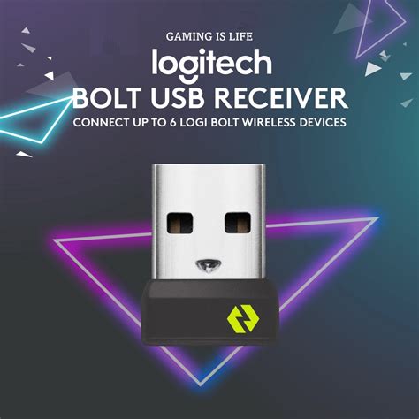 LOGITECH Bolt USB Receiver High Performance Wireless Connection For Wireless Mouse Keyboard
