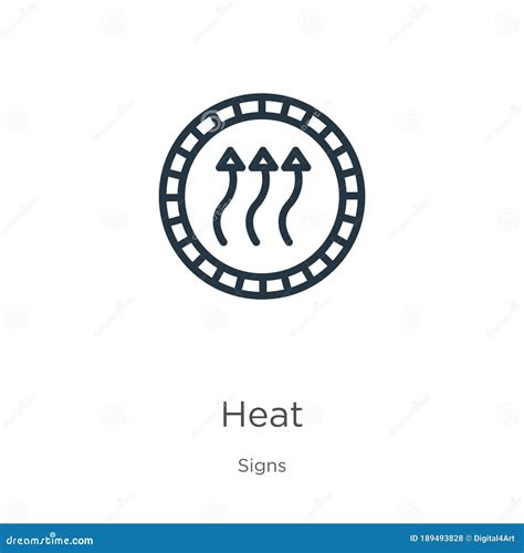 Cpu Heat Thin Line Icon Processor Temperature Microchip Overheating