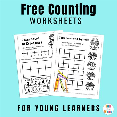 Free Counting Worksheets To Help With Numbers Counting Fun With Mama