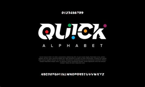 추상 디지털 기술 로고 글꼴 알파벳 Logobrand 타이포그래피를 위한 최소 현대 도시 글꼴 프리미엄 벡터