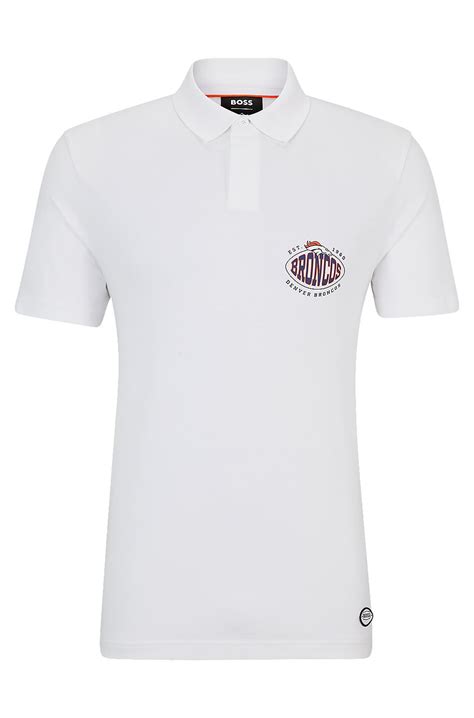 Boss Polo De Piqué De Algodón Boss X Nfl Con Detalle De La