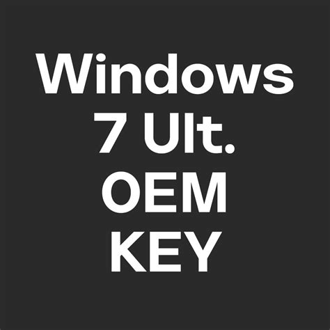Windows 7 Ultimate OEM Key Licencia2