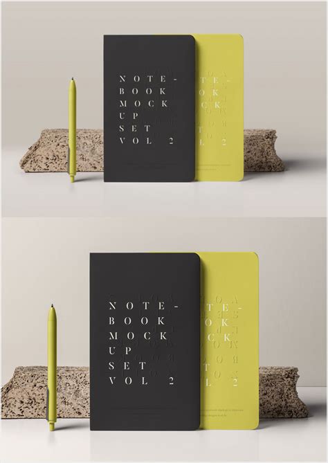 Free Psd Round Corner Notebook Mockup 2018 Mockup Planet