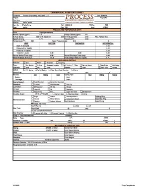 Centrifugal Pump Data Sheet Excel Fill And Sign Printable Template Online