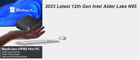 Blackview Mp80 Mini Pc Intel 12e N95 Jusquà 3 4 Ghz 16 Go Lpddr5