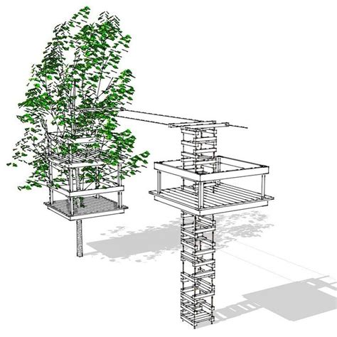 D Modelling Sketchup Uk Treehouse Life Treehouses Treehouses Treehouselife