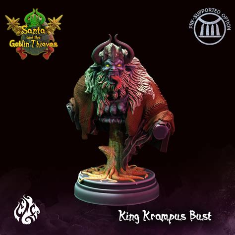 3d Printable King Krampus Bust Version By Crippled God Foundry