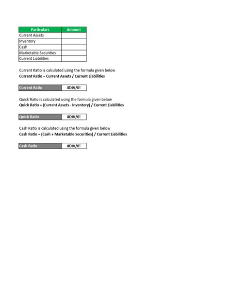 Accounting Ratios Excel Template Pdf Revenue Equity Finance