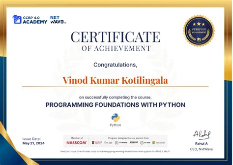 Vinod Kumar kotilingala on LinkedIn: #python #ccbp #pythonprogramming #nxtwave #coding #learning