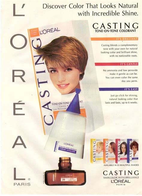 1995 Loreal Hair Color Dye Roberta Chirko Print Ad Vintage