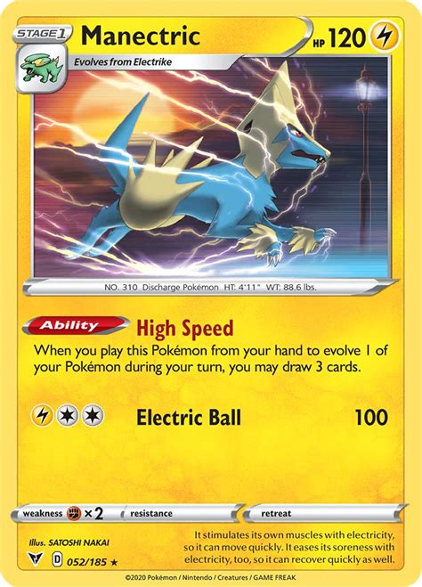 Serebii net Pokémon Card Database Vivid Voltage 52 Manectric