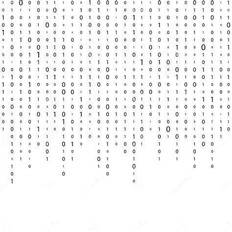 Binary Code Matrix Stream Of Binary Code Numbers On The Screen One