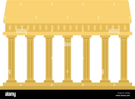 This Illustration Represents A Classic Greek Or Roman Temple With Its