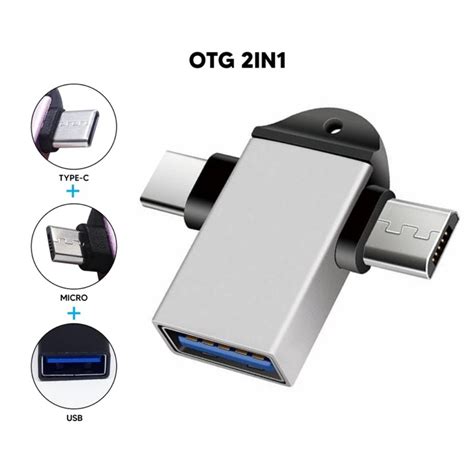 Jual Otg In Micro Usb Dan Type C Otg Micro Usb Otg Type C Bahan Besi Perpcs Shopee