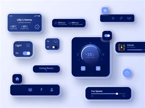 Dark Ui Elements By Anastasia Shalik On Dribbble Tv Lighting Ziti Ui