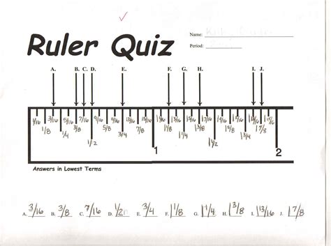 Measuring Tape Worksheet
